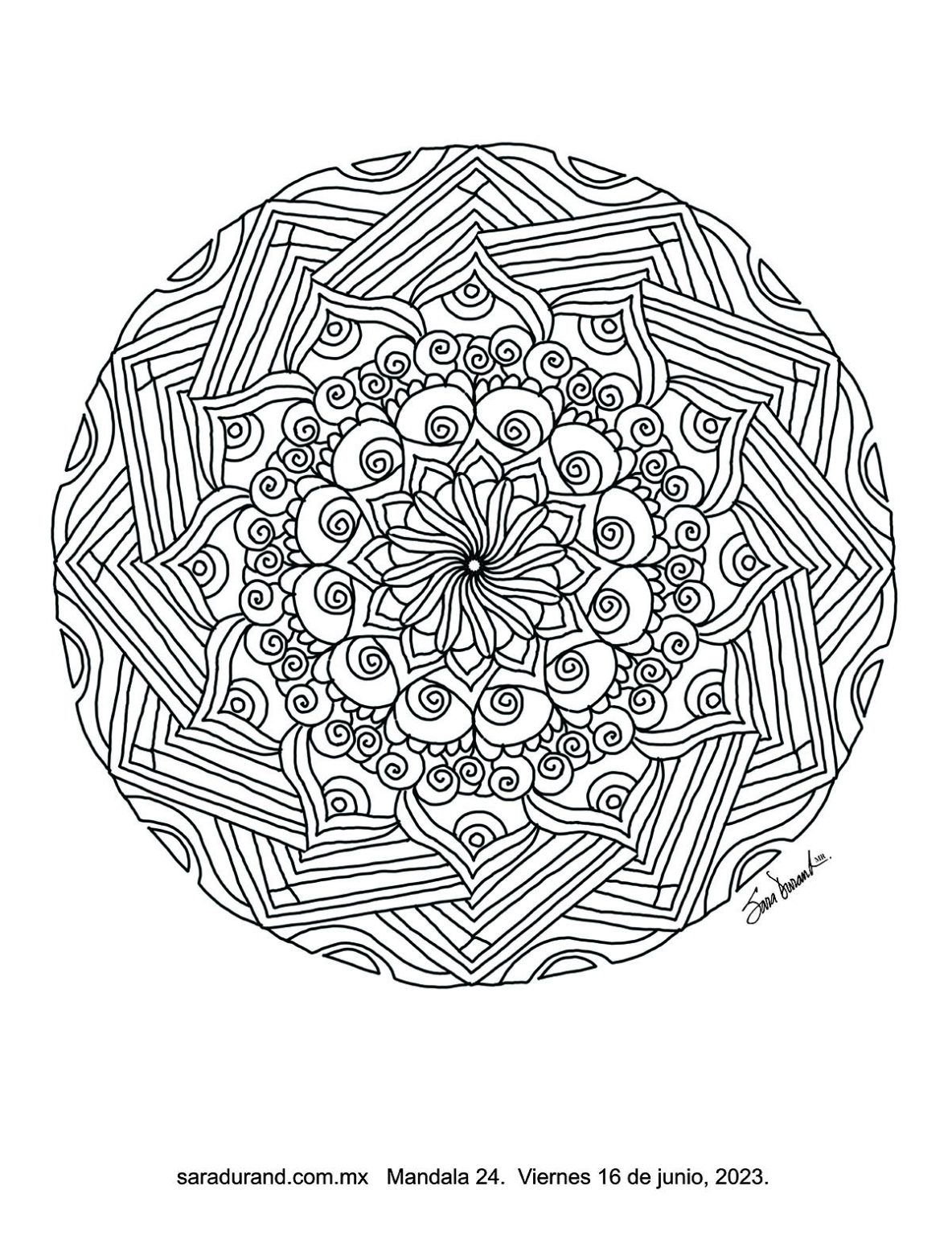 Mandala para iluminar 16 de junio 2023 - Sara Durand