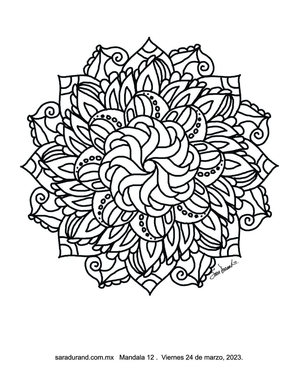 Mandala para iluminar 24 de marzo 2023 - Sara Durand